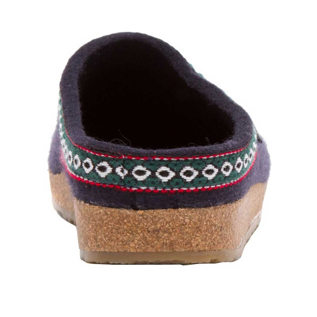 Haflinger GZ10 Classic Wool Grizzly Clog Navy (Unisex)