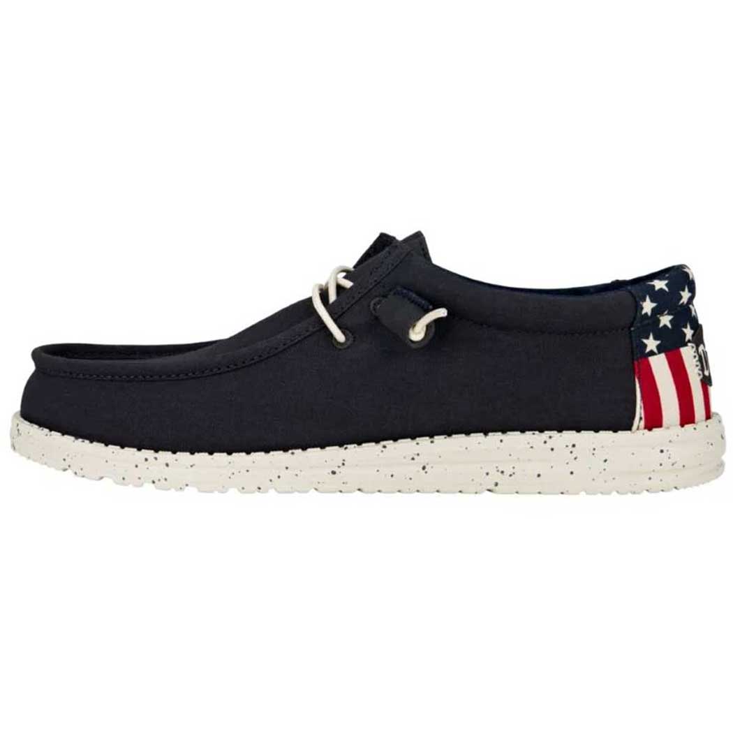 Hey Dude Wally Americana Navy White - Free shipping!